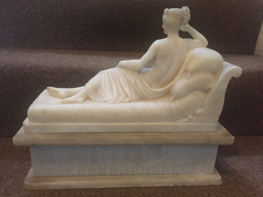 Fine And Decorative Group Comprising Of A C19th Alabaster Sculpture ...